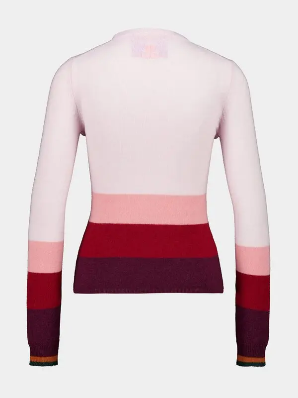 La DoubleJ Striped Cashmere Crewneck Jumper