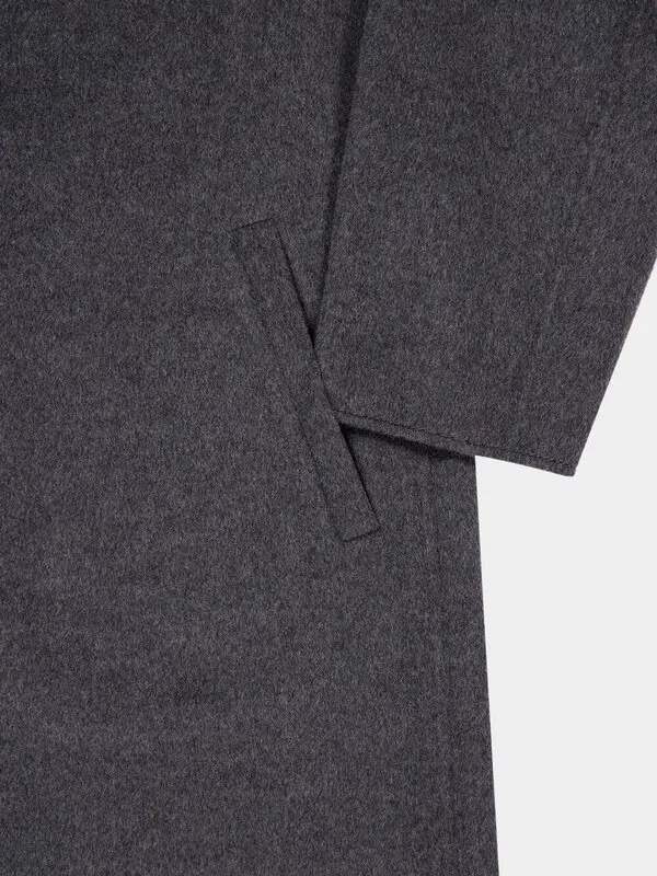 AMI Paris Wool-cashmere Blend Four-button Coat - Grey