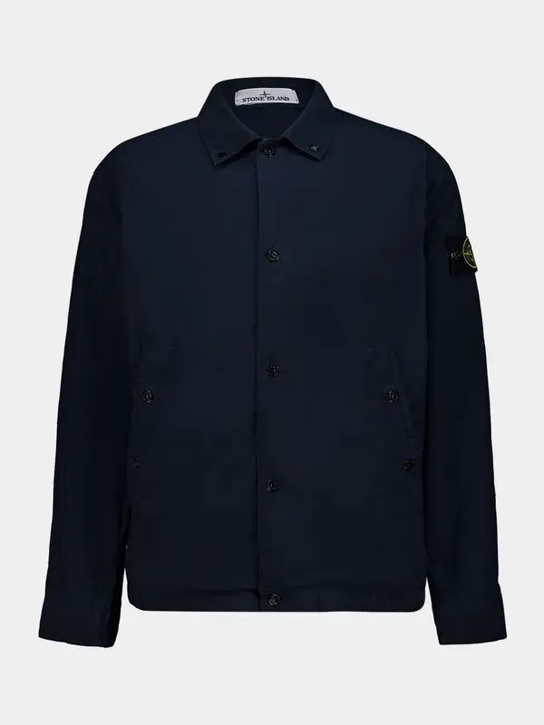 Stone Island Light Compact Touch Poly-tc Coach Jacket - Blue