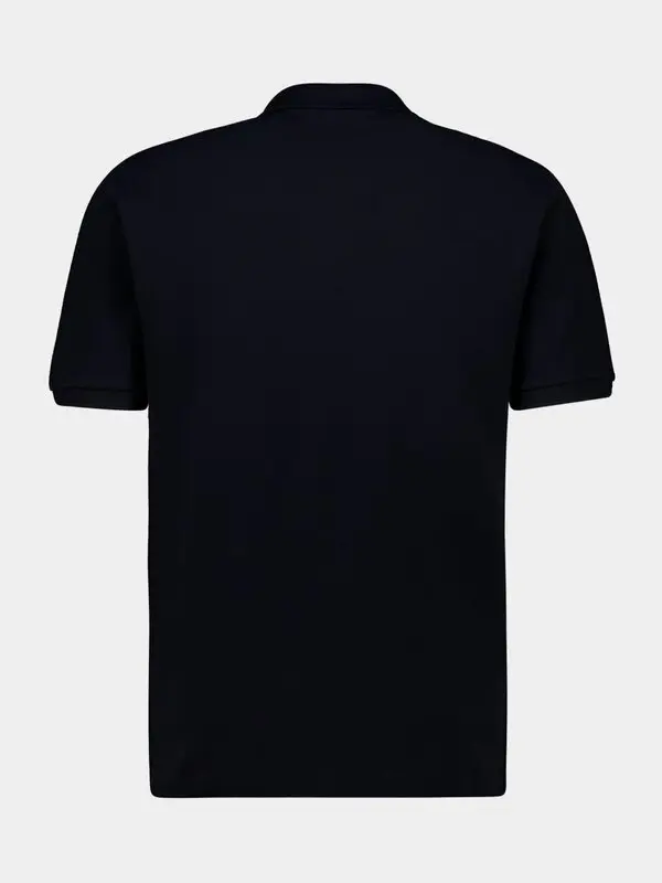 Stone Island Navy 50/2 Organic Cotton Piqué Polo - Blue