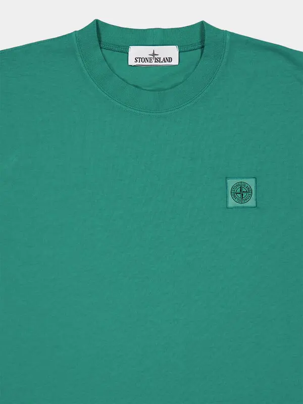 Stone Island Malachite Combed Organic Cotton Jersey T-shirt - Green