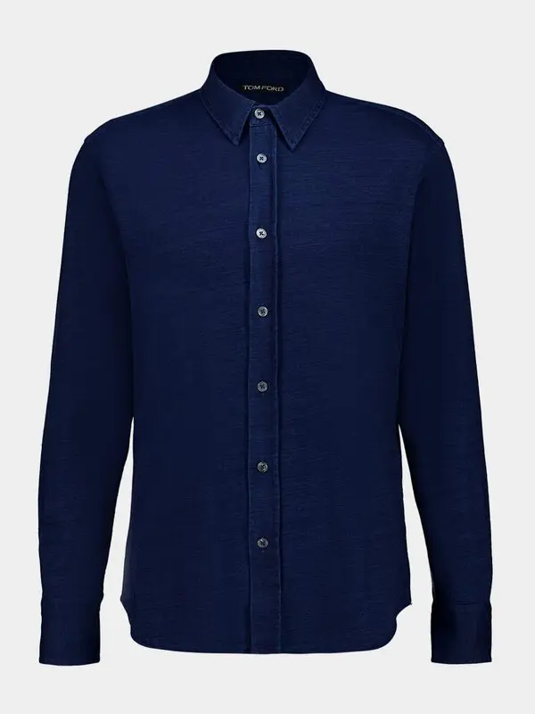TOM FORD Midnight Cotton Indigo Shirt