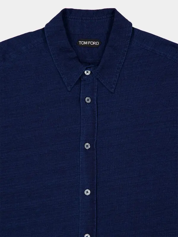 TOM FORD Midnight Cotton Indigo Shirt