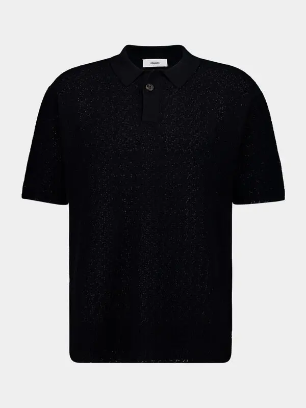 Commas Polo Knit Cotton - Black