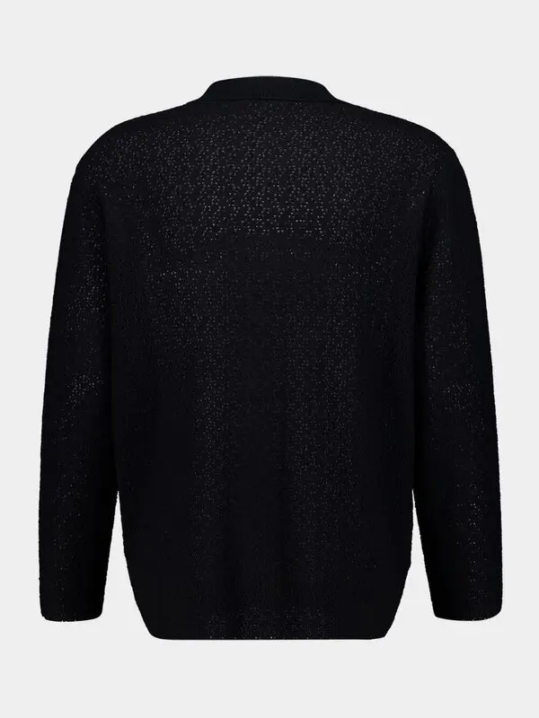 Commas Long Sleeve Buttoned Knit Cotton Shirt