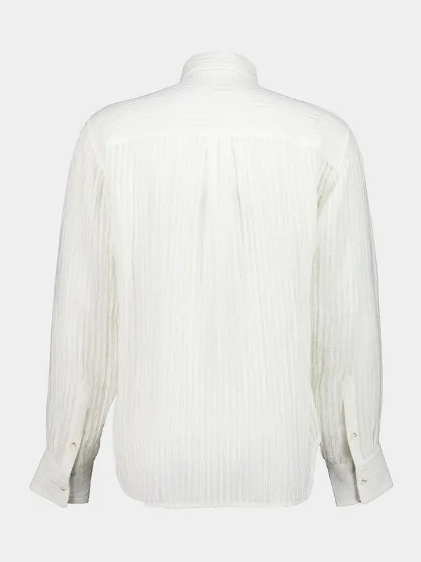 Commas Sheer Striped Linen Shirt
