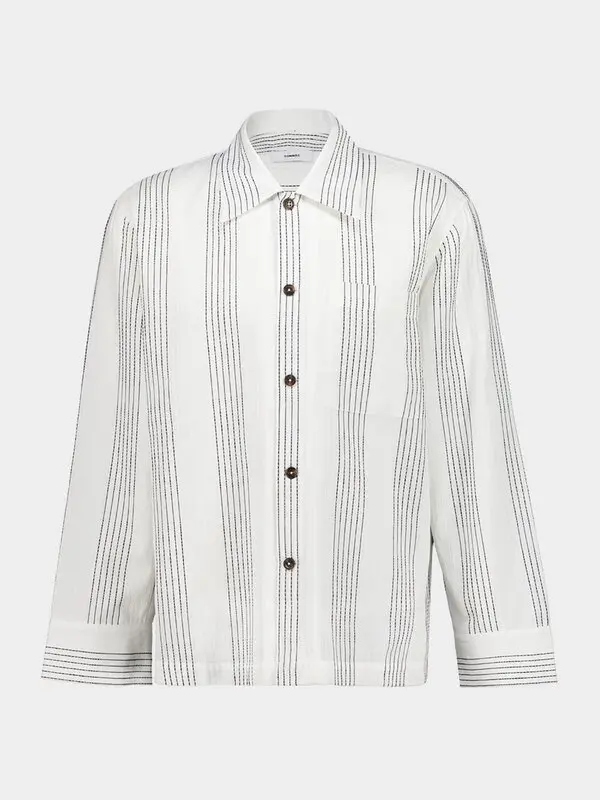 Commas Classic Kanta Cotton Overshirt - White
