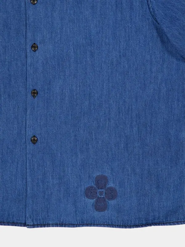 Commas Denim Shirt Woven Stripe Boxy