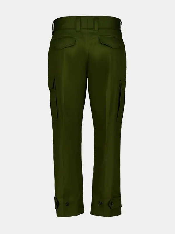 Alexander McQueen Cotton Gabardine Cargo Trousers