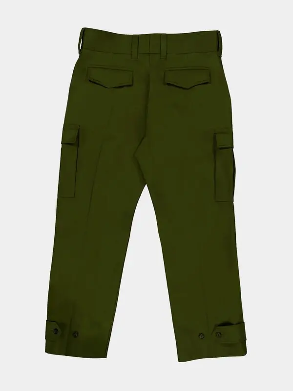 Alexander McQueen Cotton Gabardine Cargo Trousers