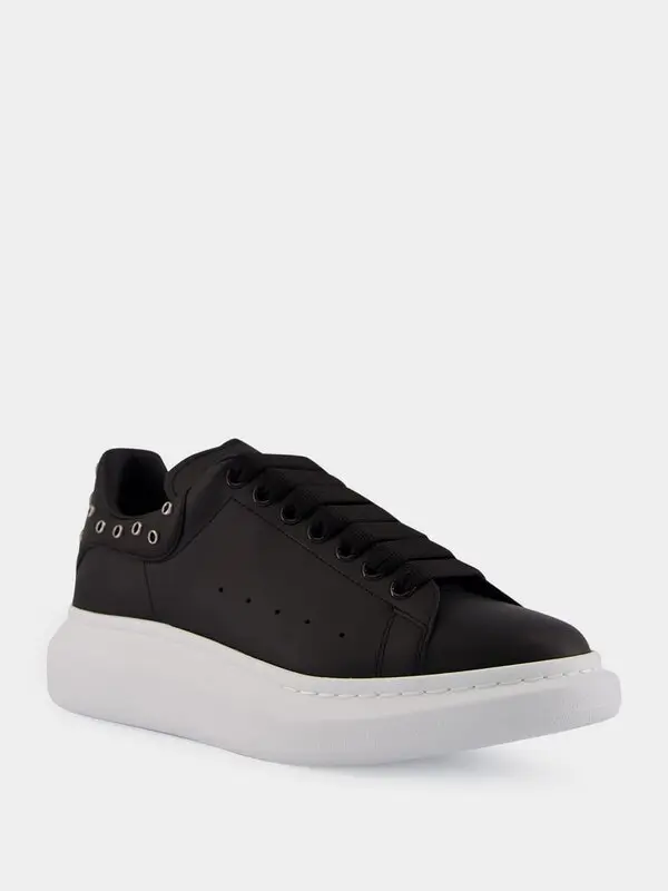 Alexander McQueen Oversized Leather Sneakers - Black