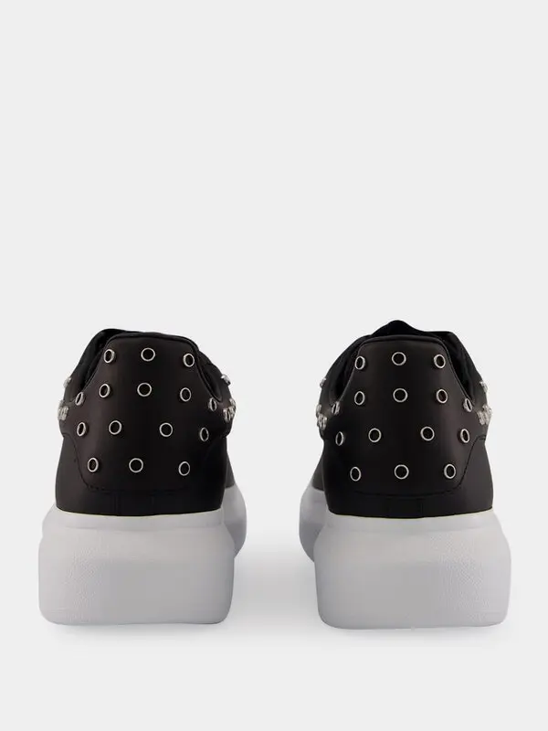 Alexander McQueen Oversized Leather Sneakers - Black