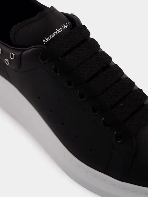 Alexander McQueen Oversized Leather Sneakers - Black