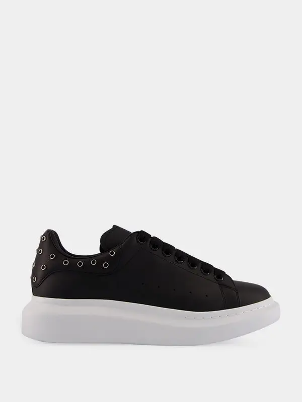 Alexander McQueen Oversized Leather Sneakers - Black