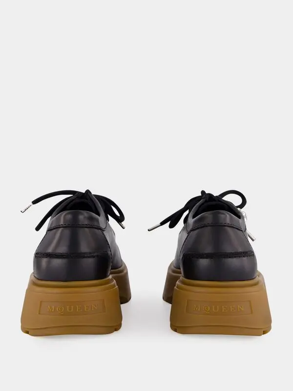 Alexander McQueen Rover Leather Lug Sole Shoes - Black