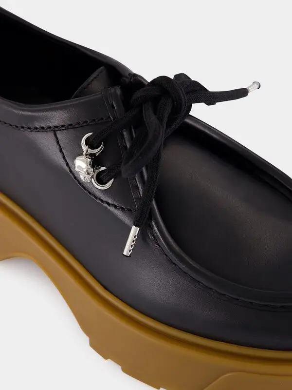 Alexander McQueen Rover Leather Lug Sole Shoes - Black