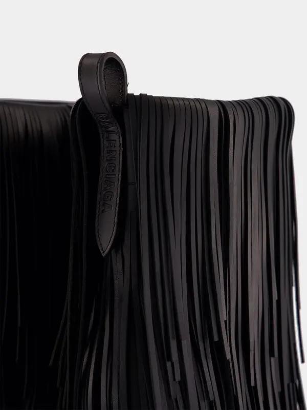 Balenciaga Avenue Fringe Leather Booties