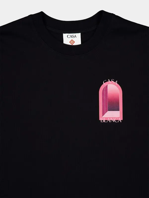 Casablanca Black Arches Organic Cotton T-shirt - Multicolour