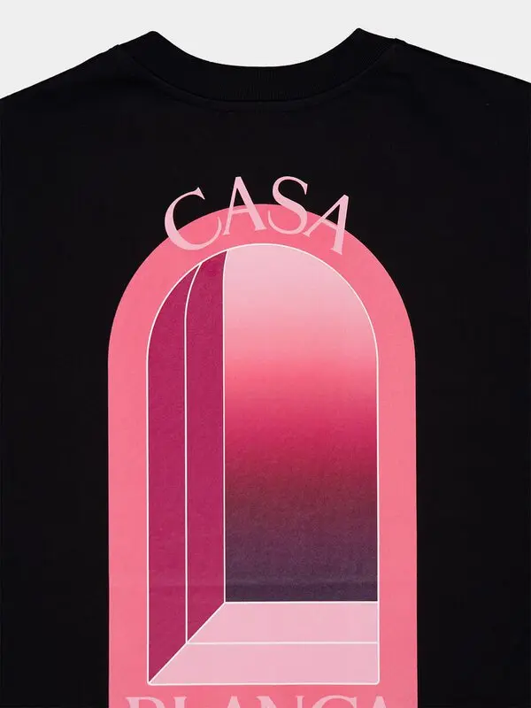 Casablanca Black Arches Organic Cotton T-shirt - Multicolour