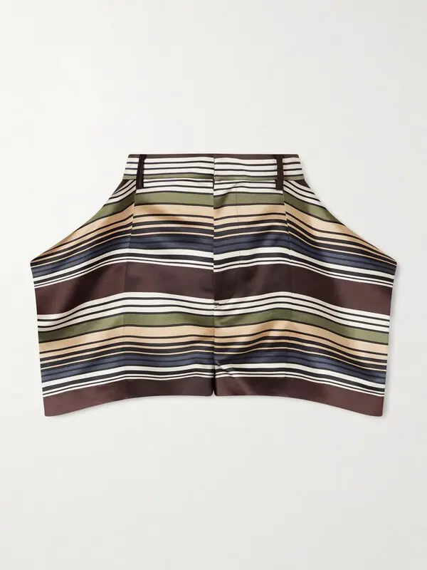 Sacai Striped Satin Shorts