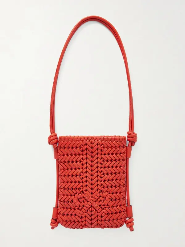 ANYA HINDMARCH Neeson Woven Leather Shoulder Bag