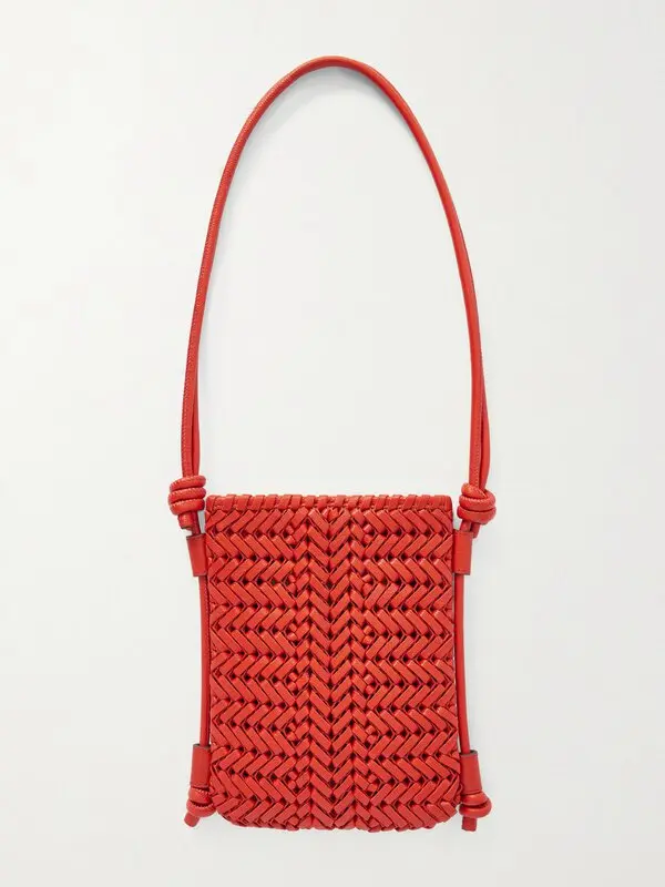 ANYA HINDMARCH Neeson Woven Leather Shoulder Bag
