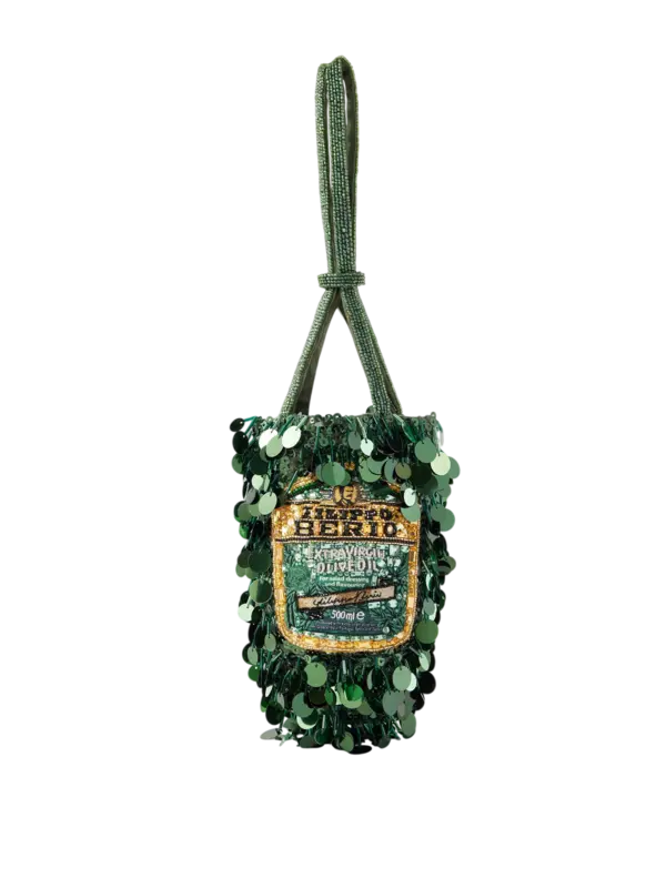 ANYA HINDMARCH Filippo Berio Mini Embellished Bucket Bag - Green