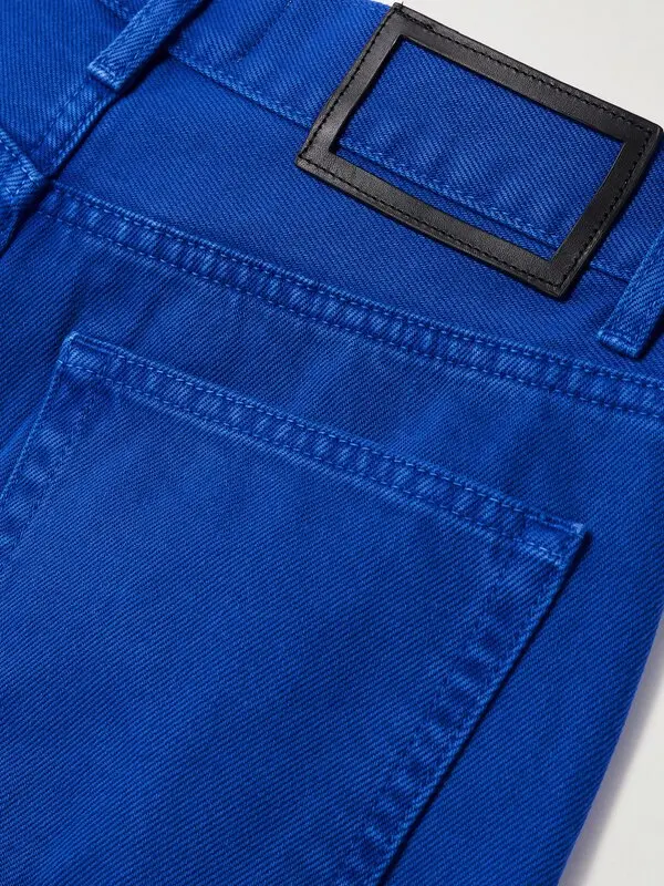 LA LIGNE Marilyn Striped Mid-rise Straight-leg Jeans - Blue