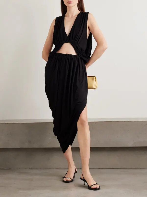 ESSE STUDIOS Solina Draped Maxi Skirt - Black