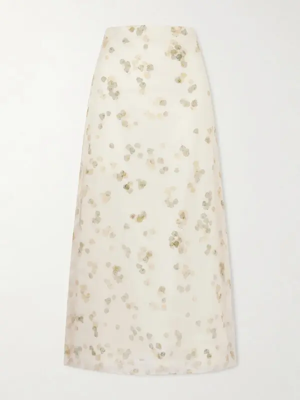 Altuzarra Linnie Printed Maxi Skirt - Neutrals