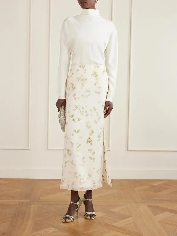 Altuzarra Linnie Printed Maxi Skirt - Neutrals