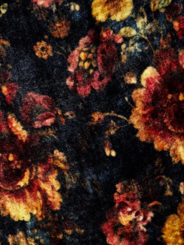 R13 Floral-print Velvet Midi Dress