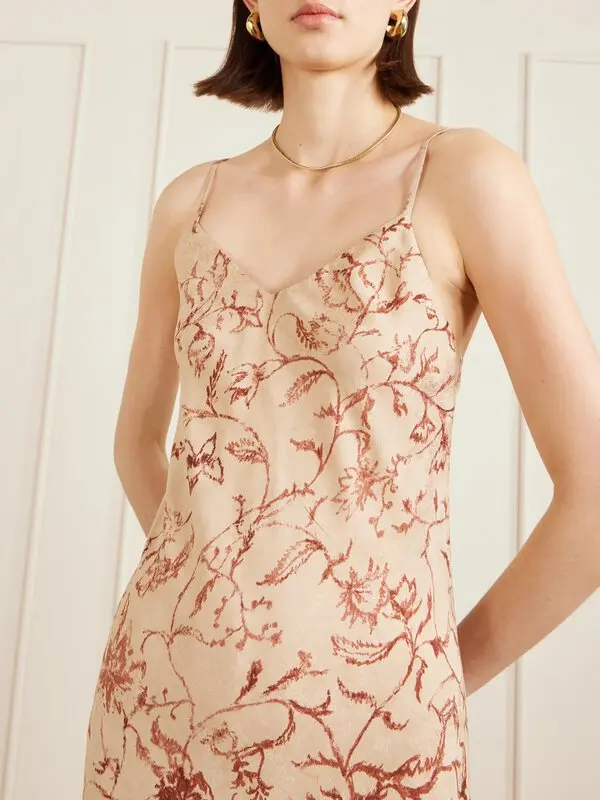 loro midi dress Bryce belted pleated linen midi wrap dress - baby pink