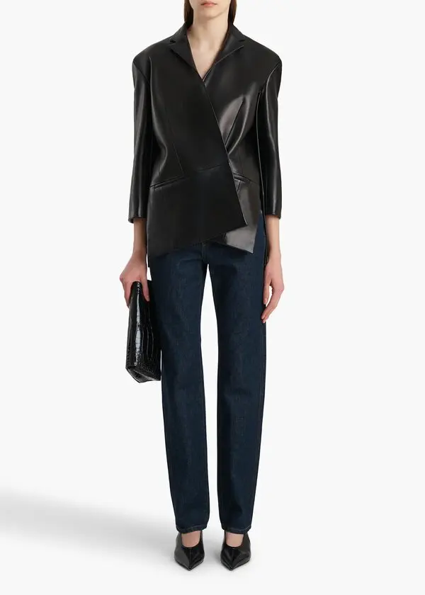 Khaite Palto Leather Jacket