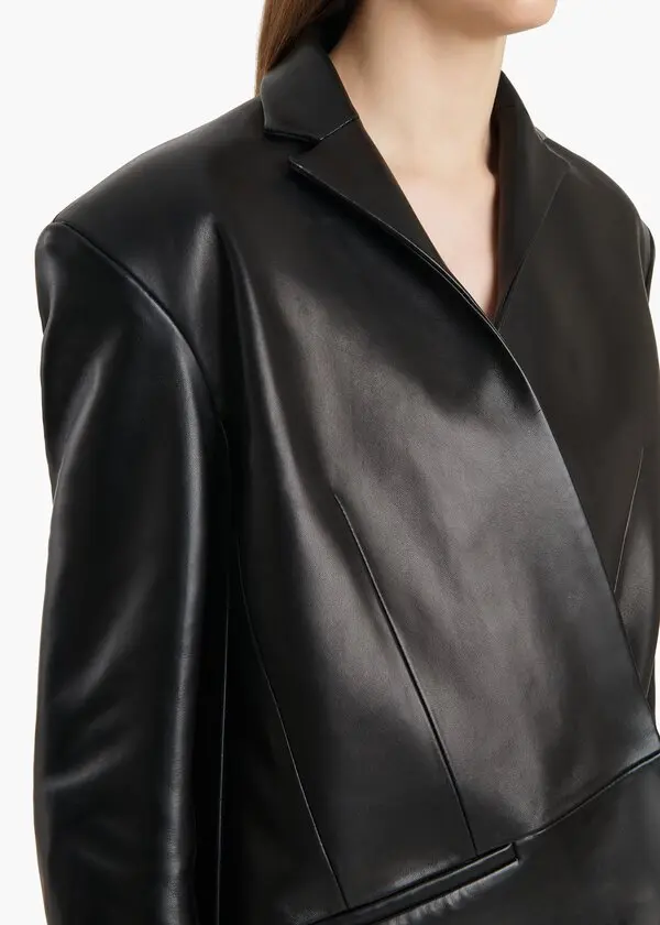 Khaite Palto Leather Jacket