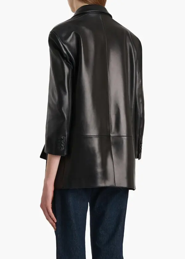 Khaite Palto Leather Jacket