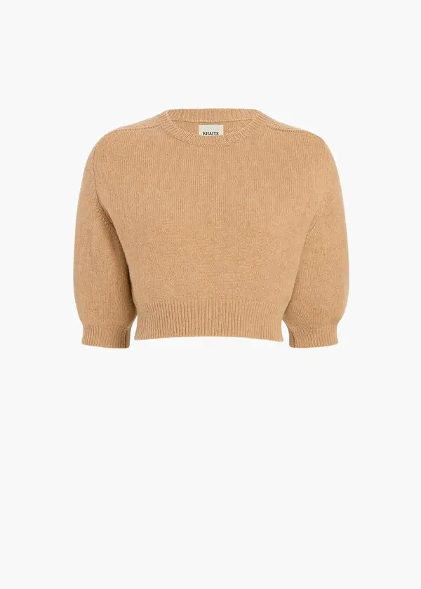 Khaite Lorelai Crewneck Pullover - Camel