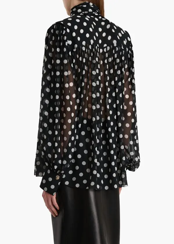 Khaite Vali Top - Medium Dot Black