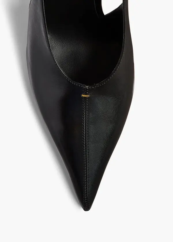 Khaite Bella Low Slingback Pumps - Black