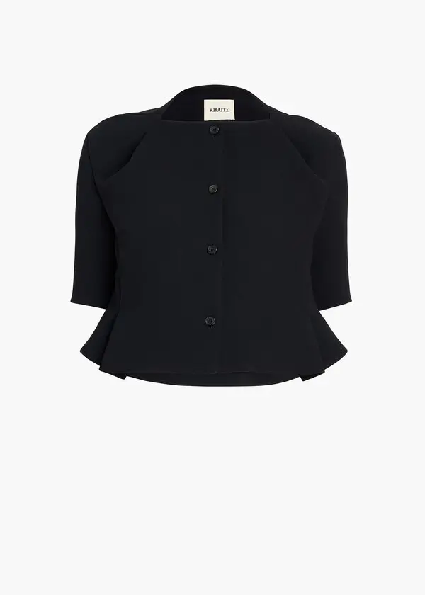 Khaite Franc Peplum Jacket - Black