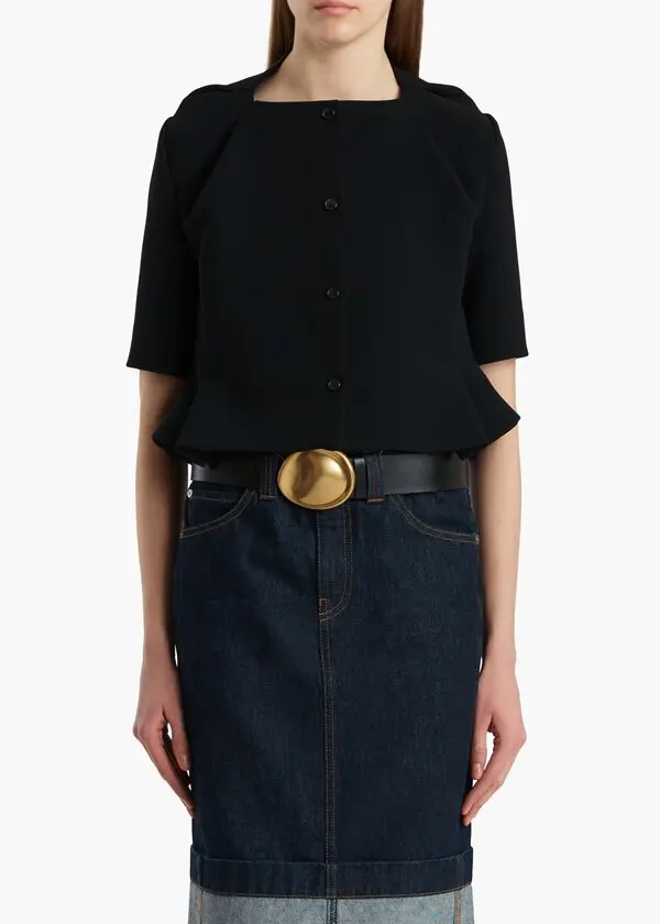 Khaite Franc Peplum Jacket - Black