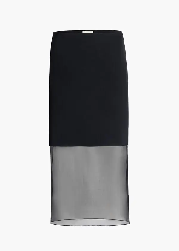 Khaite Sybil Column Skirt - Black