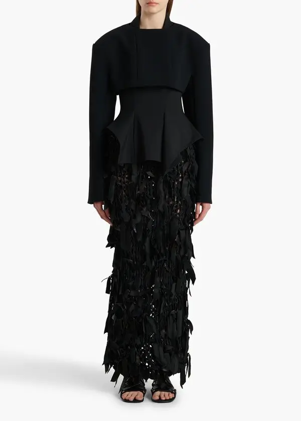 Khaite Fenla Crepe Cropped Jacket