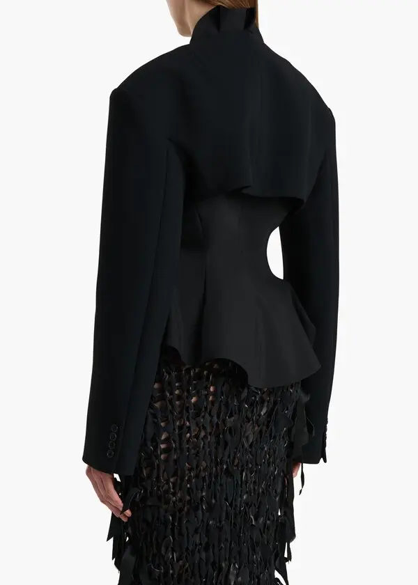 Khaite Fenla Crepe Cropped Jacket