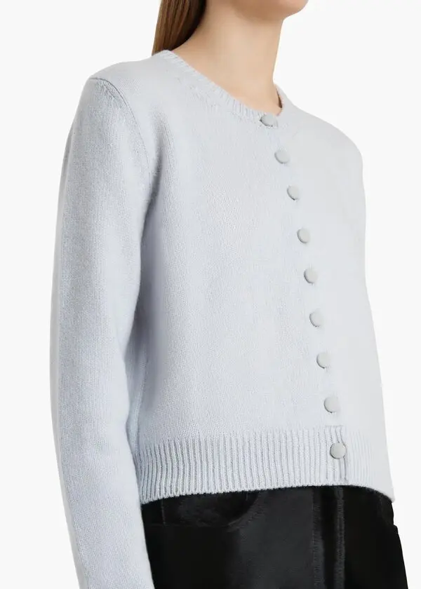 Khaite Everheart Cardigan With Suede Buttons