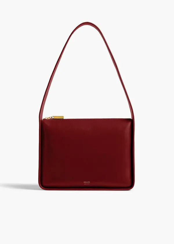 Khaite Lori Squared Shoulder Bag - Oxblood