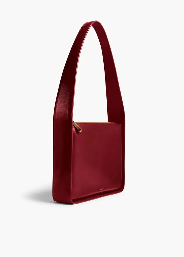 Khaite Lori Squared Shoulder Bag - Oxblood