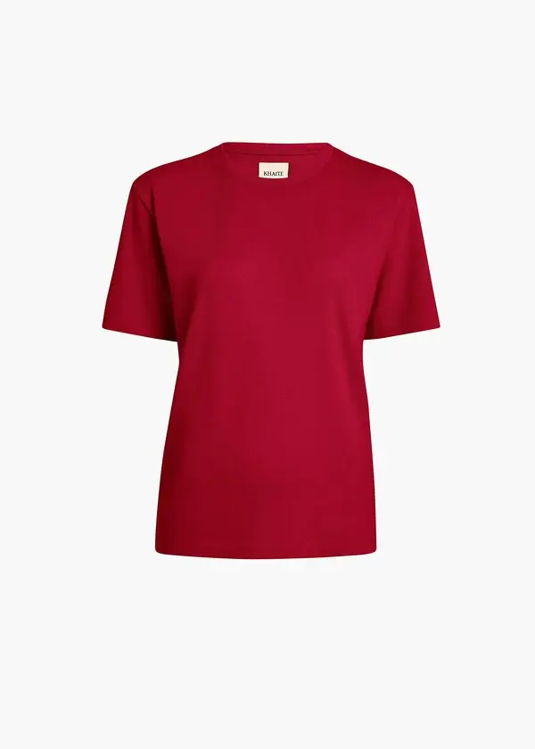 Khaite Crewneck T-shirt - Crimson