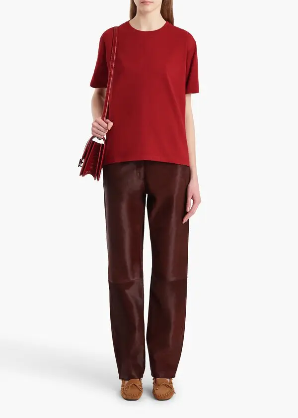 Khaite Crewneck T-shirt - Crimson