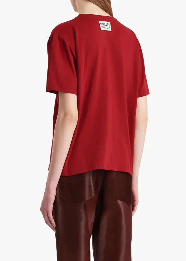 Khaite Crewneck T-shirt - Crimson